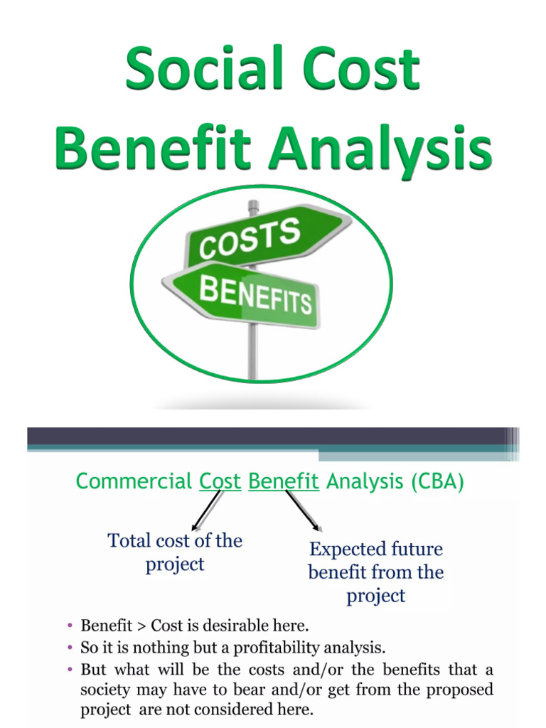 Social Cost Benefit Analysis | PDF