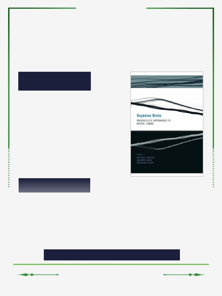 Bayesian Brain Probabilistic Approaches to Neural Coding Computational ...