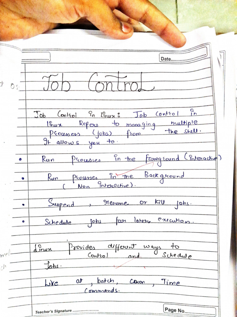 Job Control in Linux Using Command | PDF