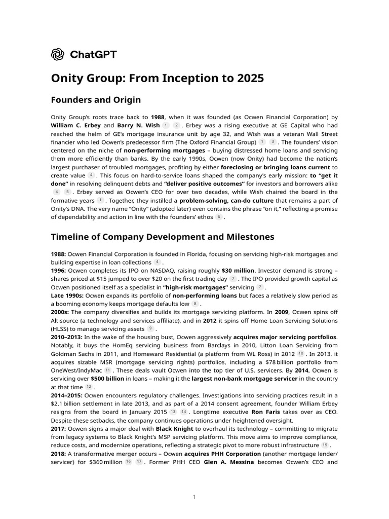 Onity Group | PDF | Refinancing | Mortgages