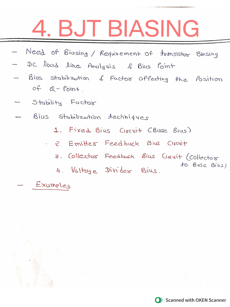 Chap-4 BJT Biasing | PDF