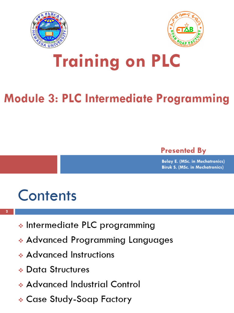 Module 3 PLC Intermediate Programming | PDF | Programmable Logic ...