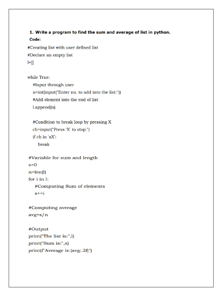 Program 1 To Program 5 | PDF