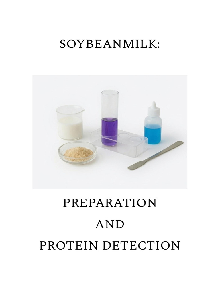 Soybean Milk Preparation & Protein Test | PDF | Chemical Compounds ...