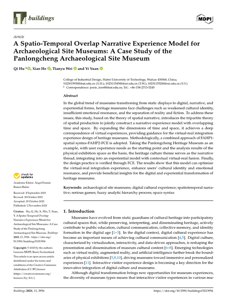 A Spatio-Temporal Overlap Narrative Experience Model For Archaeological ...