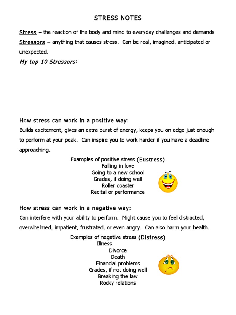 Stress Notes | Fight Or Flight Response | Stress (Biology)