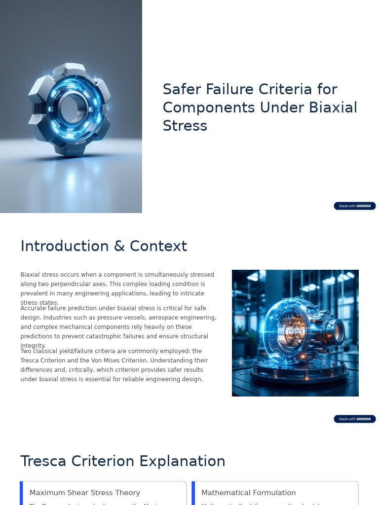 Safer Failure Criteria For Components Under Biaxial Stress | PDF ...
