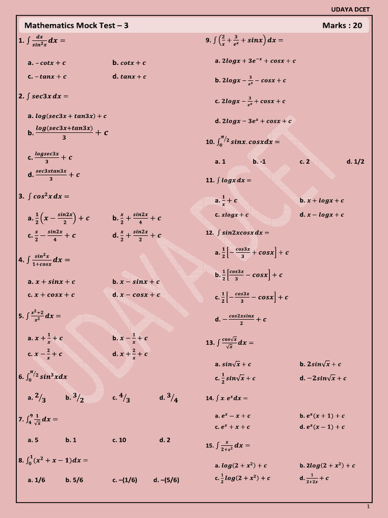 Mock Test 3 | PDF