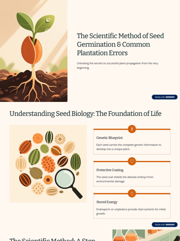 The Scientific Method of Seed Germination and Common Plantation Errors ...