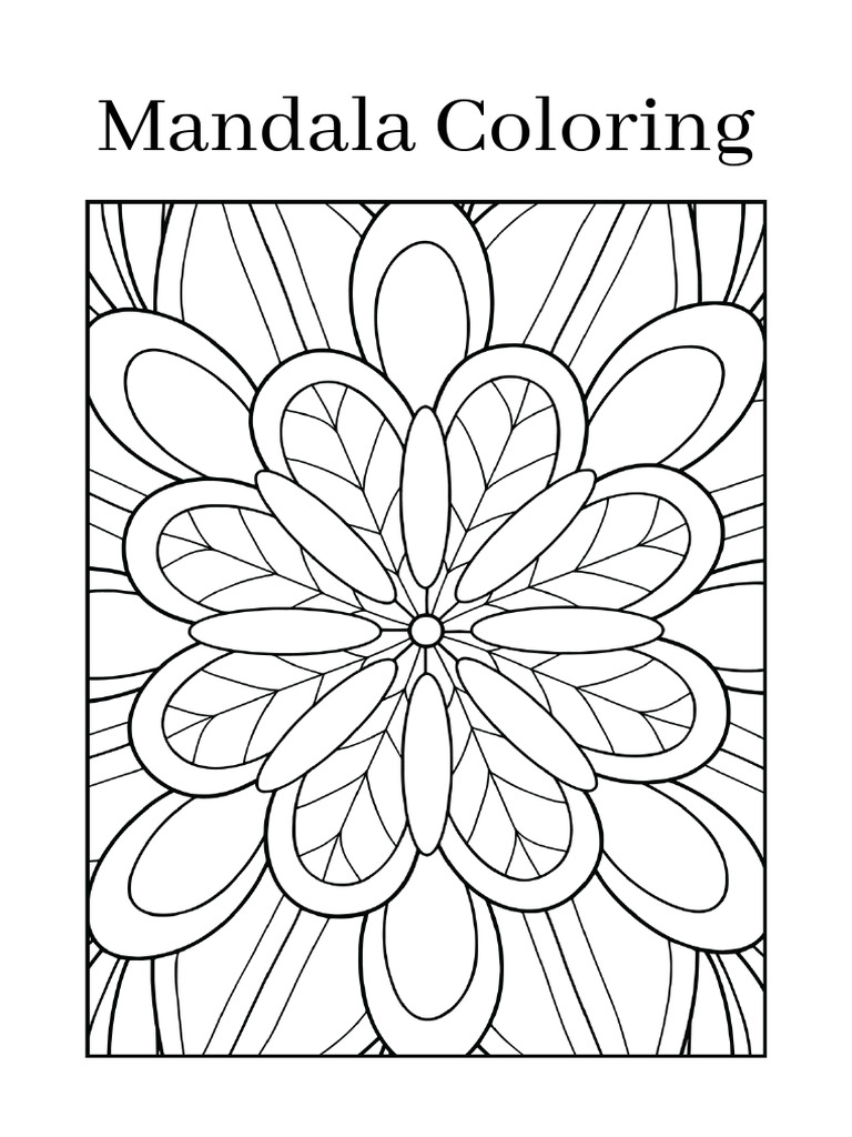 Mandala Coloring Worksheet Set | PDF