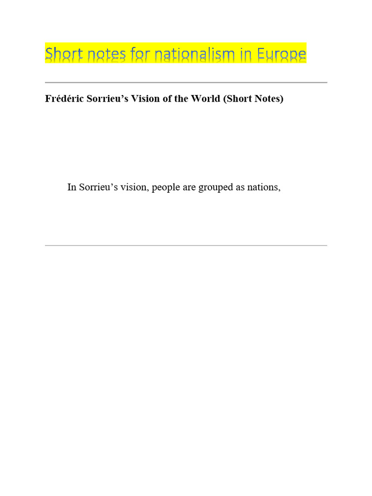Sorrieu's Vision and European Nationalism | PDF | German Empire ...
