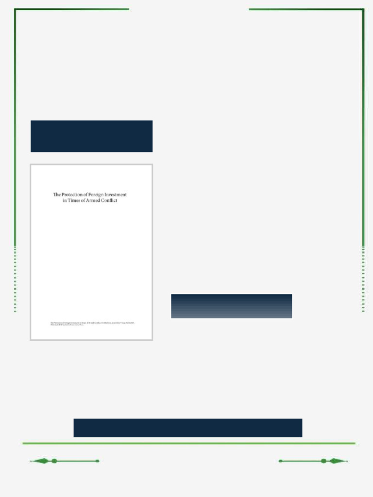 The Protection of Foreign Investment in Times of Armed Conflict Jure ...