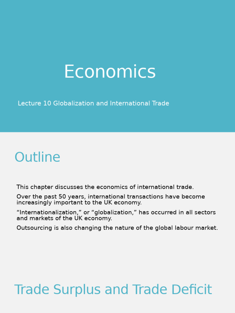 Lecture 10 Globalization and International Trade (1) | PDF | Free Trade ...