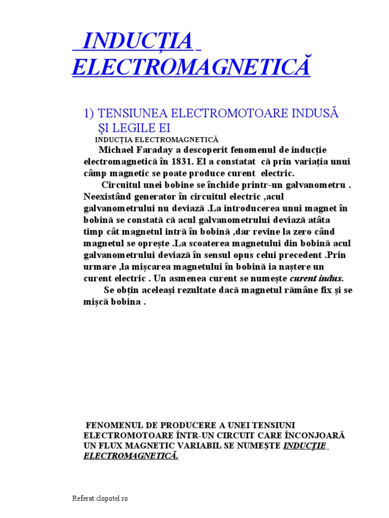 Inductia Electromagnetica | PDF