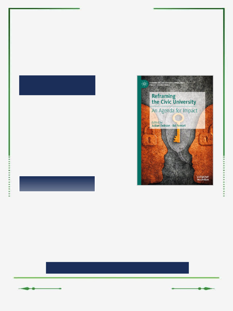 Reframing the Civic University: An Agenda for Impact Julian Dobson ...