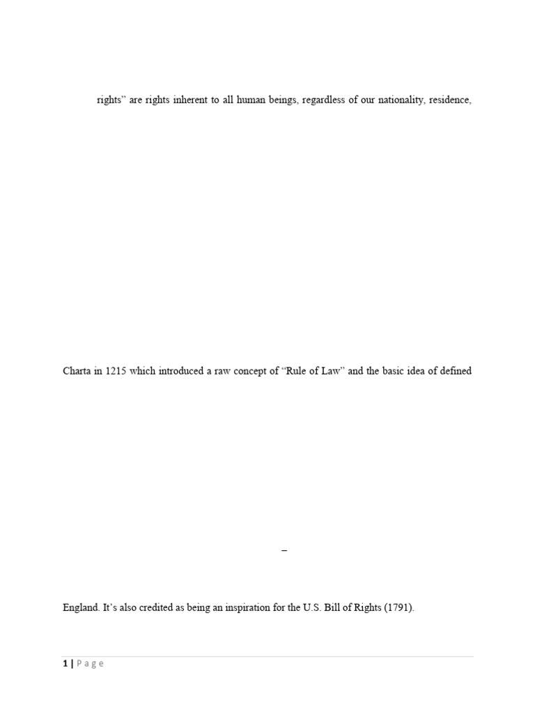 Historical Development and Universality of Human Rights | PDF | Human ...