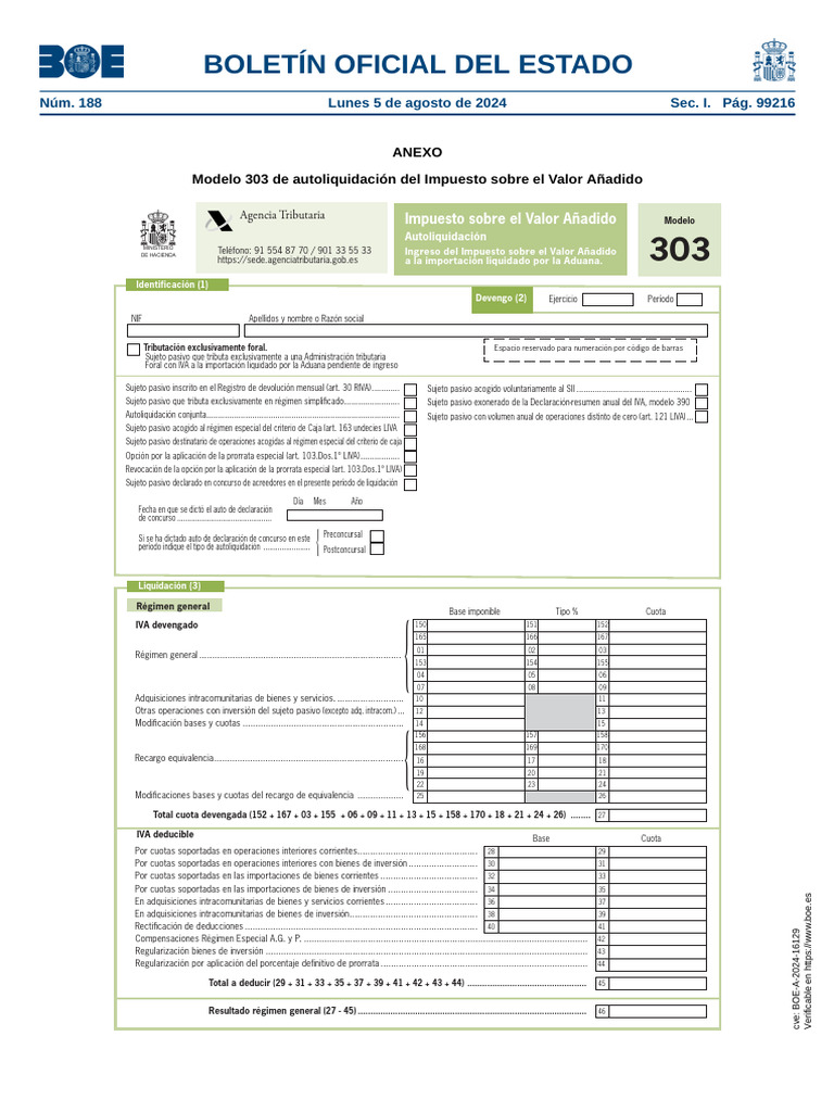Modelo 303 | PDF | Transferencia bancaria | Impuestos