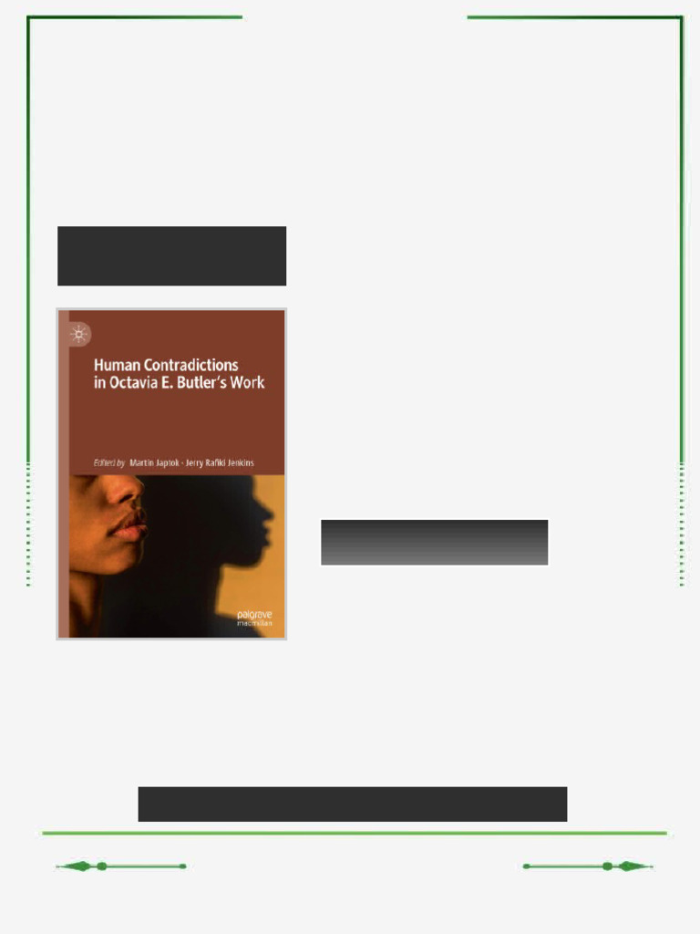 Human Contradictions in Octavia E. Butler's Work Martin Japtok eBook ...