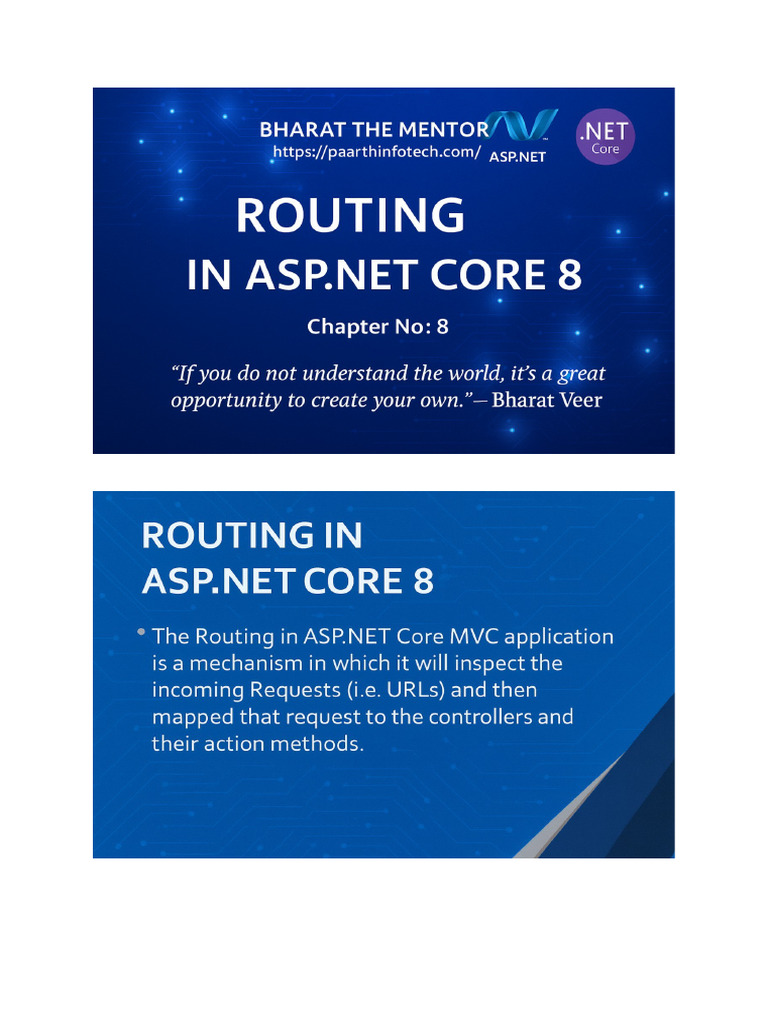 ASP.net Core -8-Routing in ASP.net Core | PDF