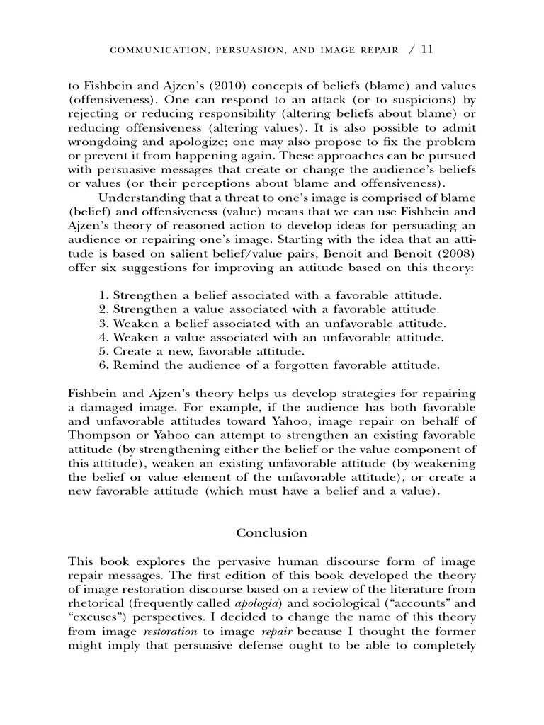 Accounts Excuses and Apologies Image Repair Theory Part14 | PDF