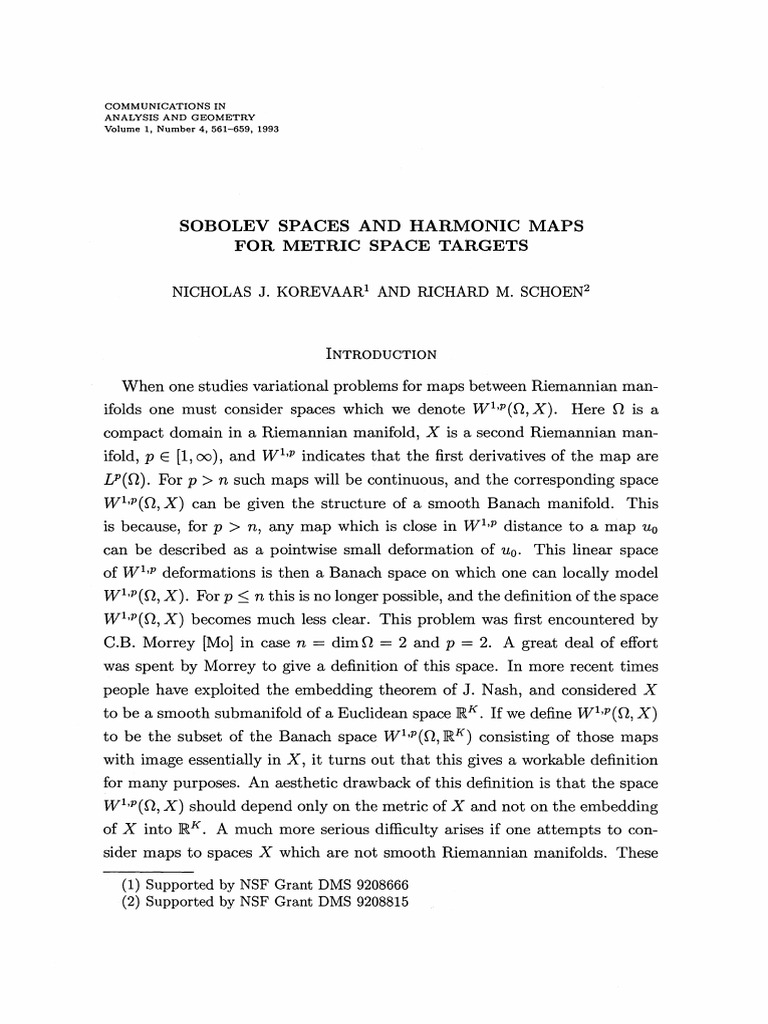 Sobolev Harmonic | PDF | Mathematical Relations | Metric Geometry