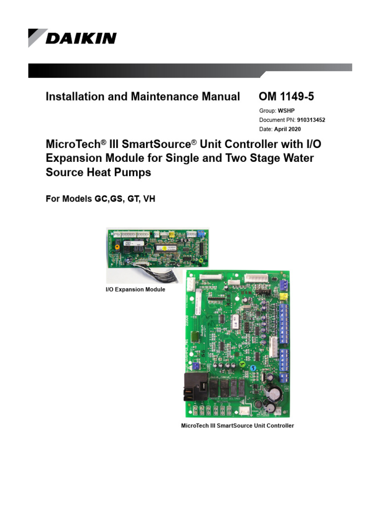MicroTech III Daikin | PDF | Thermostat | Switch