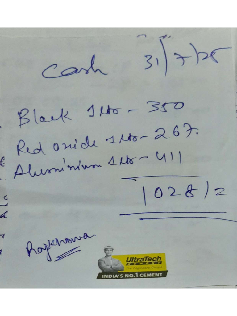 Reciept of Rajkhowa Hardware | PDF