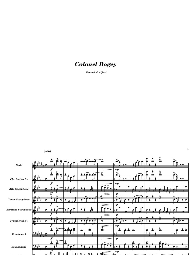 Colonel Bogey Conducteur - 034414 | PDF | Jazz | Musicology
