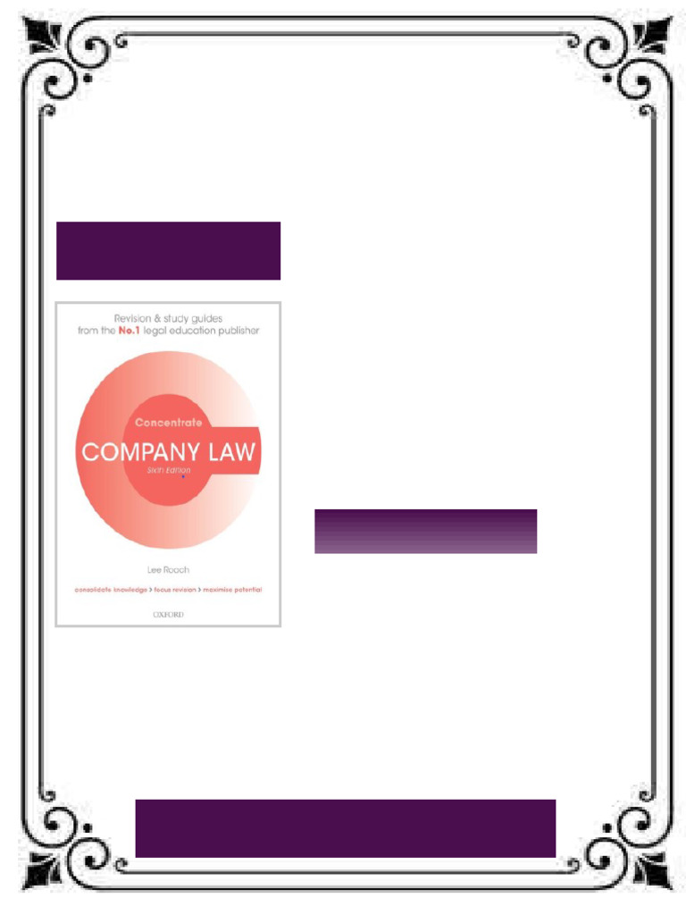 Company Law Concentrate 6th Edition Lee Roach ebook full series edition ...