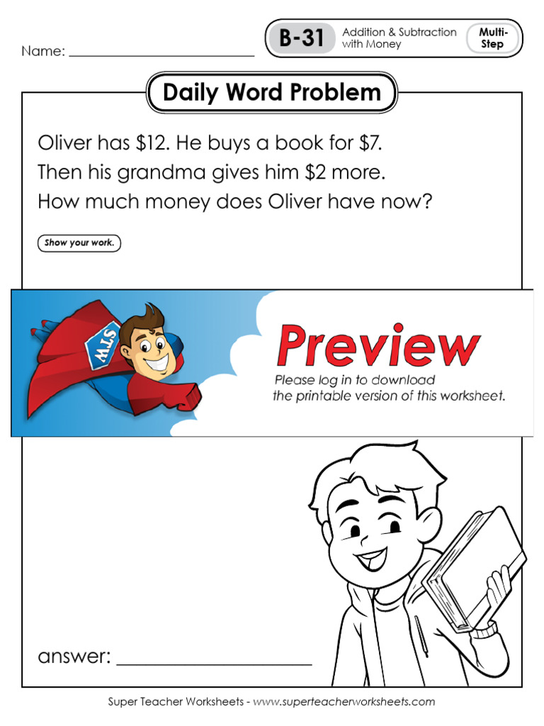 Daily Word Problem b31 35 | PDF