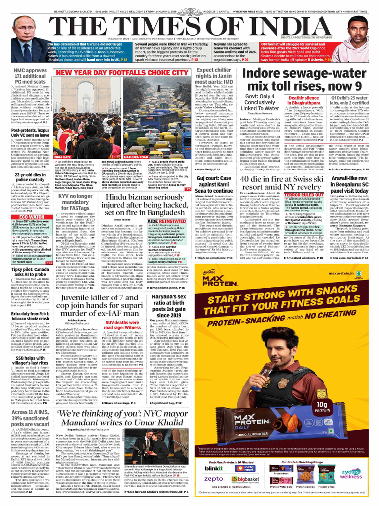 Times of India Delhi 20260102 | PDF