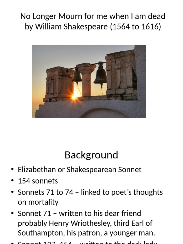 Shakespeare's Sonnet on Mortality | PDF | Shakespeare's Sonnets ...