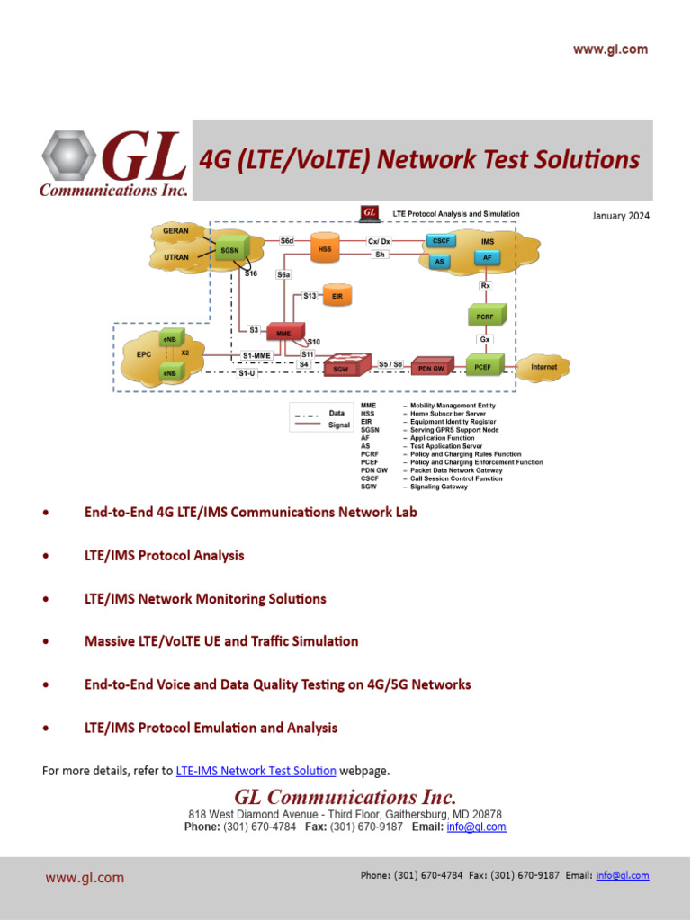 4G LTE/VoLTE Network Test Solutions | PDF | Ip Multimedia Subsystem ...