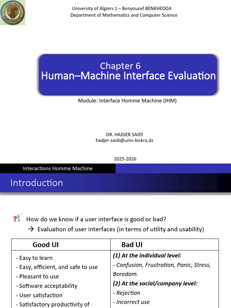 Human-Machine Interface Evaluation Guide | PDF | Usability | User Interface