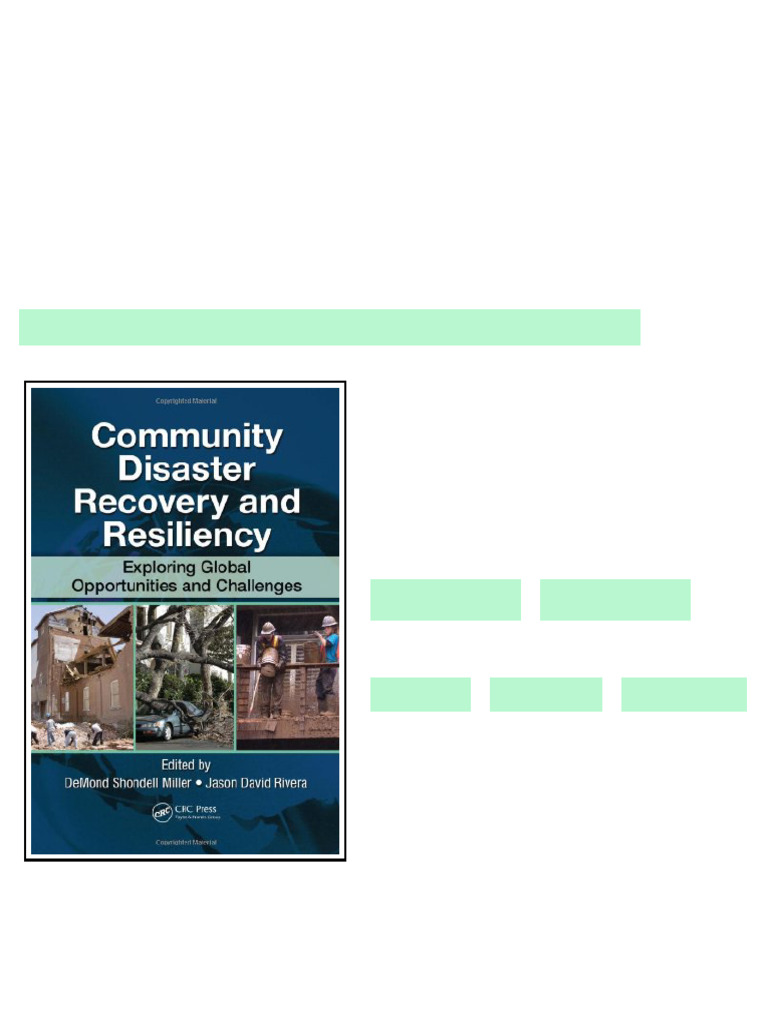 Community Disaster Recovery and Resiliency Exploring Global ...