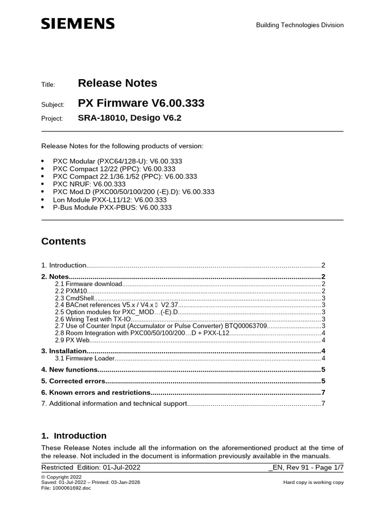 Release Notes PX FW V6.00.333 en | PDF | Computer Architecture ...