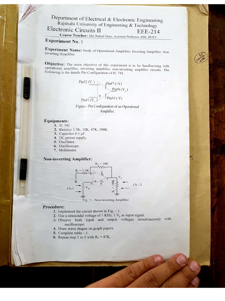 Electronics 2 Lab Manual | PDF