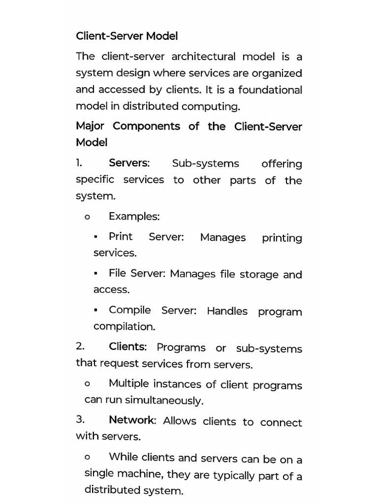 Client Server Architecture | PDF