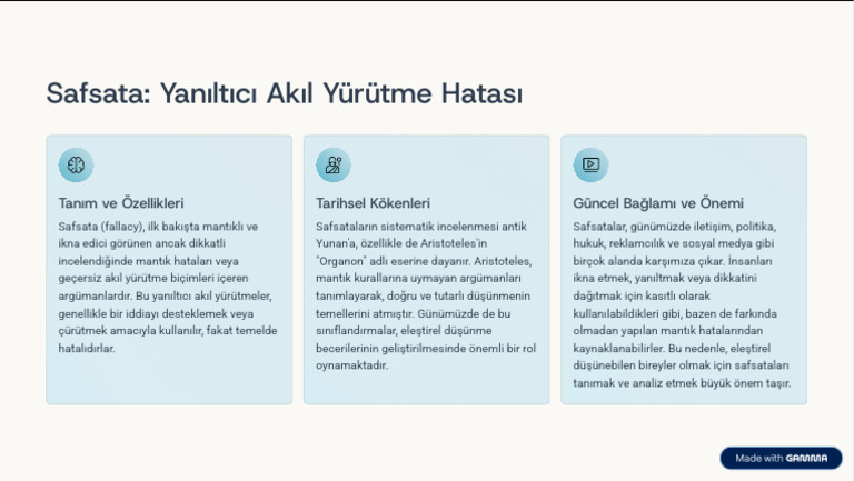 Safsata Yaniltici Akil Yurutme Hatasi | PDF