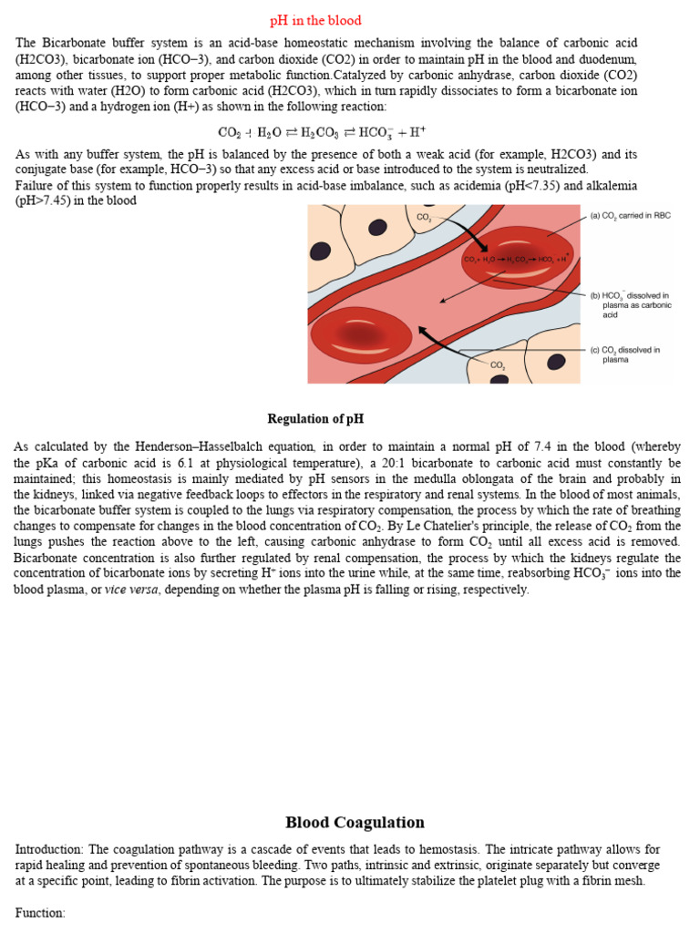 Blood Coagulation and PH | PDF | Coagulation | Platelet