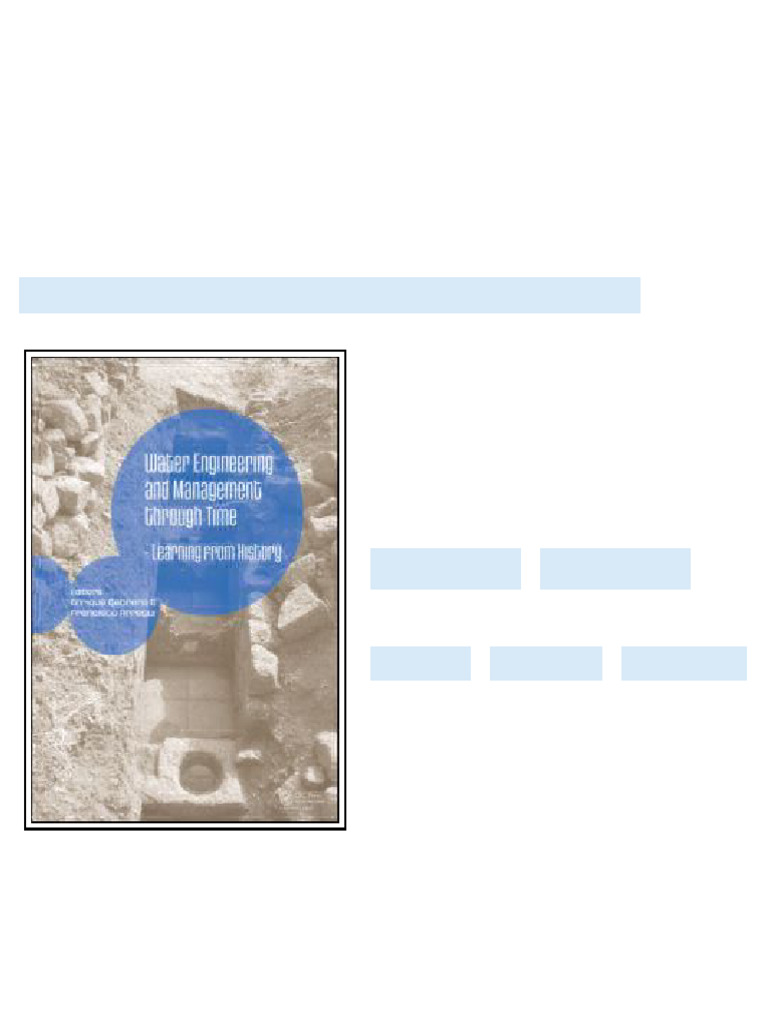 Water Engineering and Management through Time Learning from History 1st ...