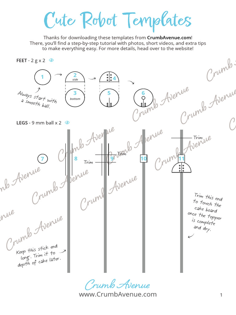 Cute Robot Templates | PDF