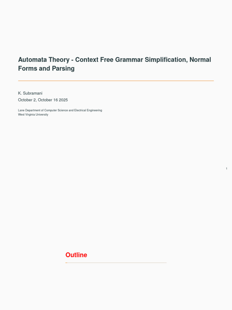 Context-Free Grammar Simplification Guide | PDF | Theoretical Computer ...