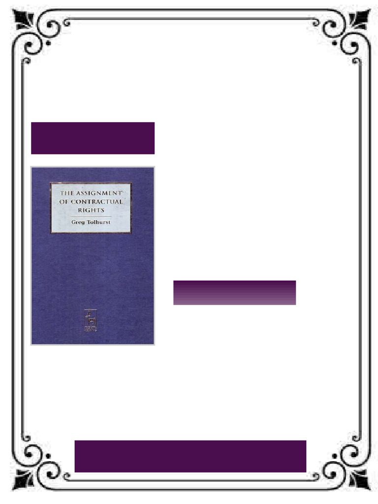 The Assignment of Contractual Rights Gregory J. Tolhurst digital ebook download | PDF ...