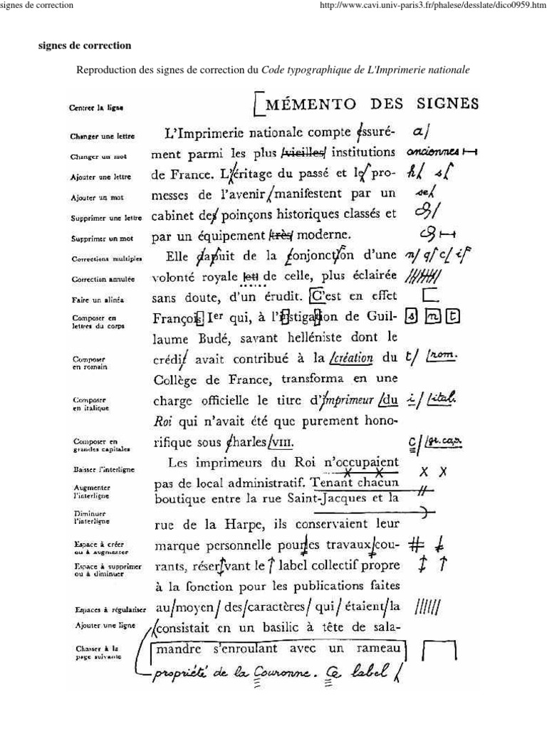 Signes de Correction | PDF