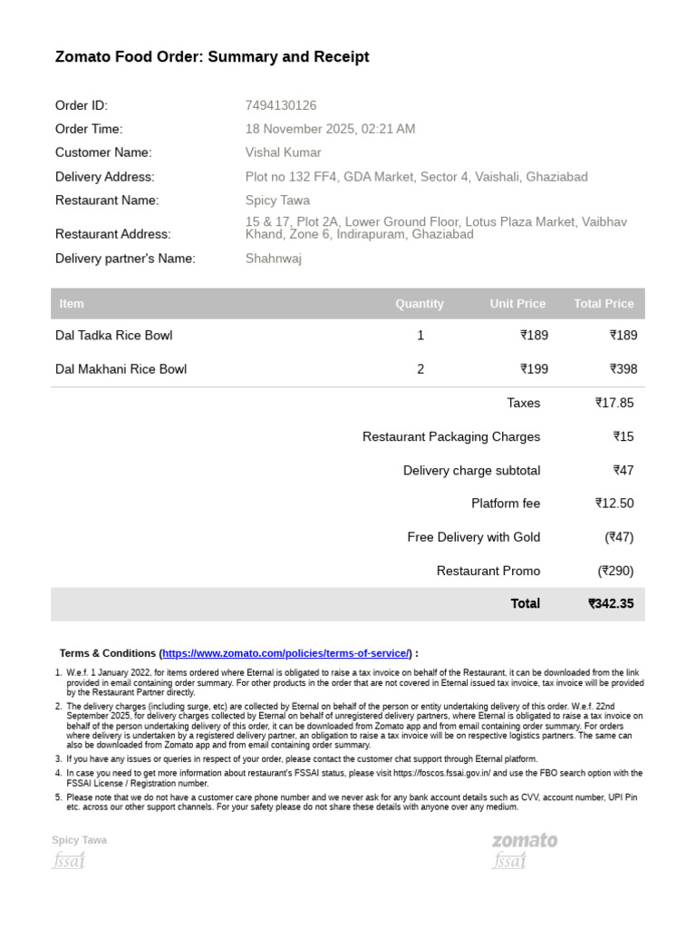 Order ID 7494130126 | PDF