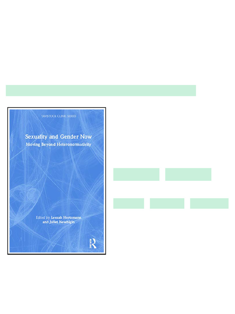 Sexuality and Gender Now Moving Beyond Heretonormativity 1st Edition ...