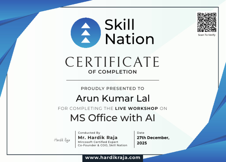 Arun Kumar Lal_MS Office With AI | PDF