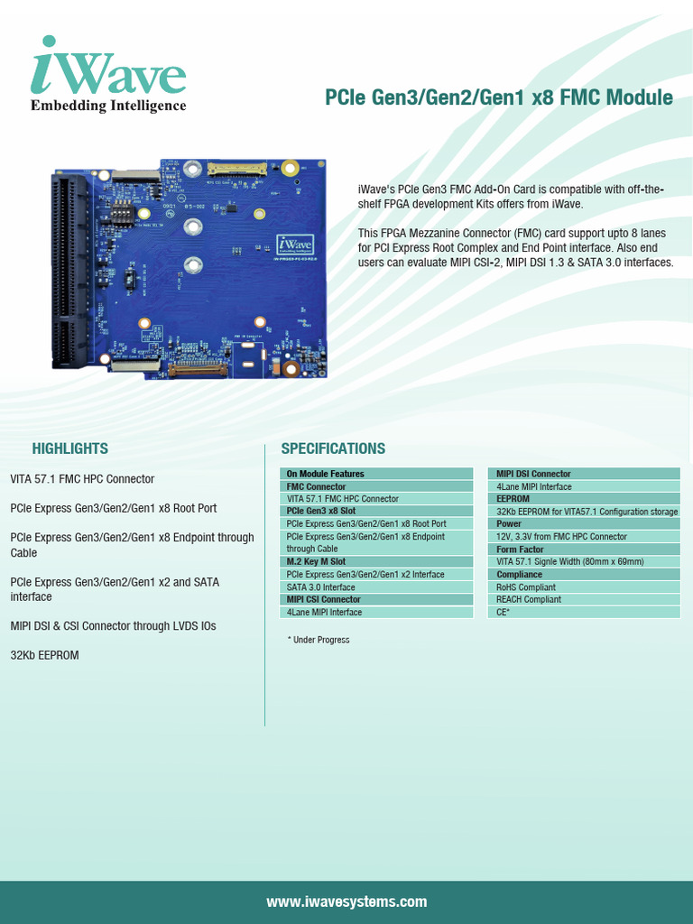 PCIe Gen3/Gen2/Gen1 x8 FMC Module | PDF | Computer Networking ...