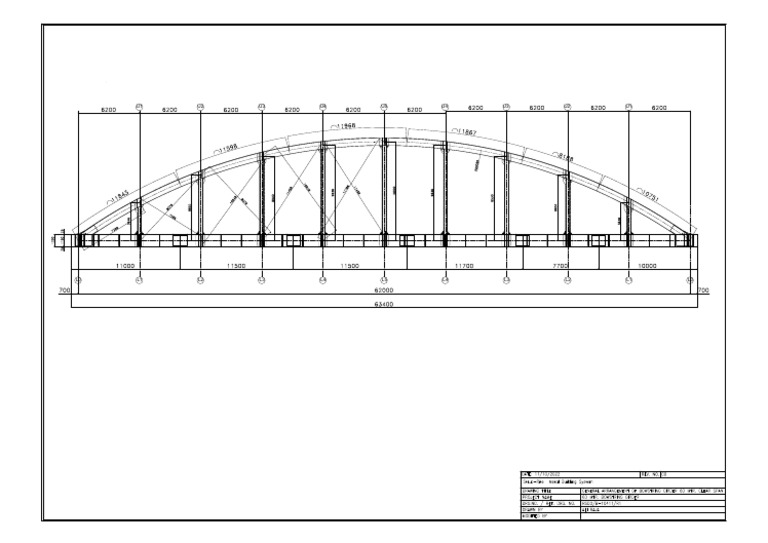 General Arrangement of Bowstring Girder 60 MTR - Clear Span | PDF